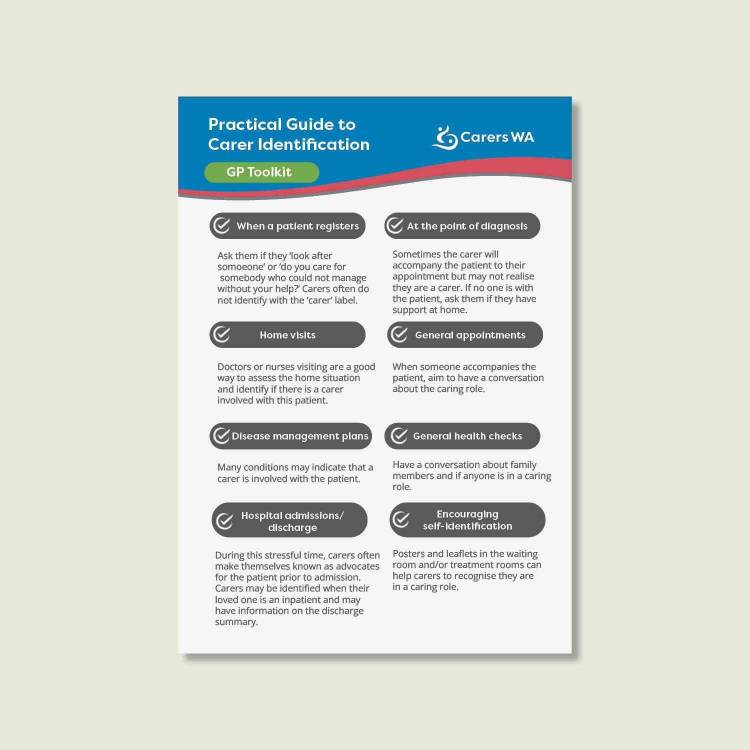 GP Toolkit - Practical Guide for Carer Identification | Carers WA